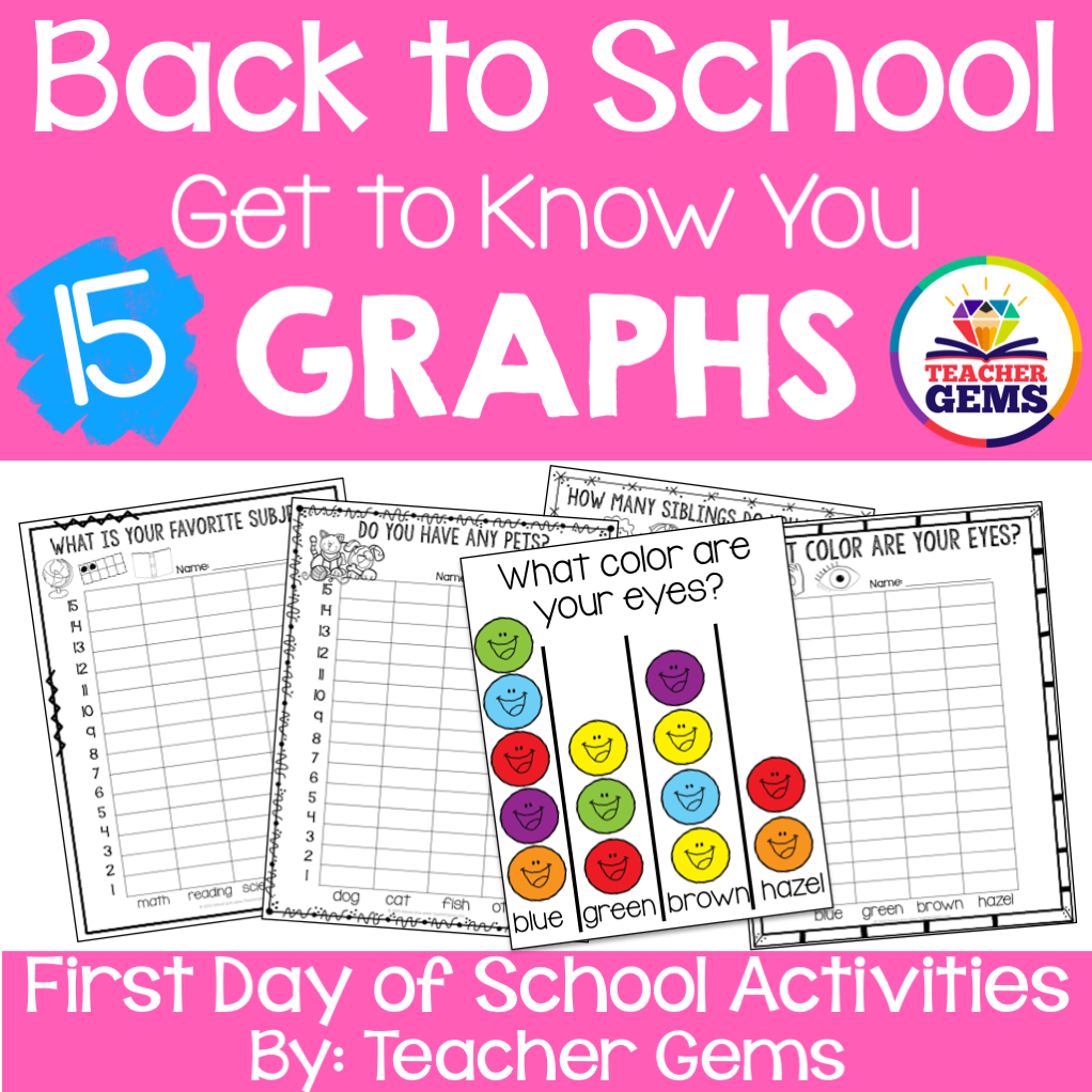First Day of School Get to Know You Graphs – Teacher Gems