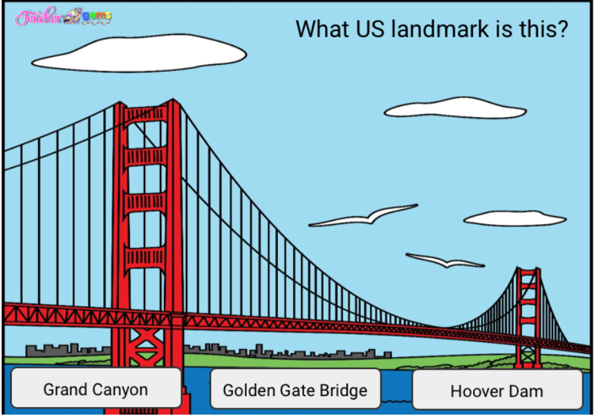 US Landmarks and American Symbols Digital Boom Cards™ Distance Learnin ...
