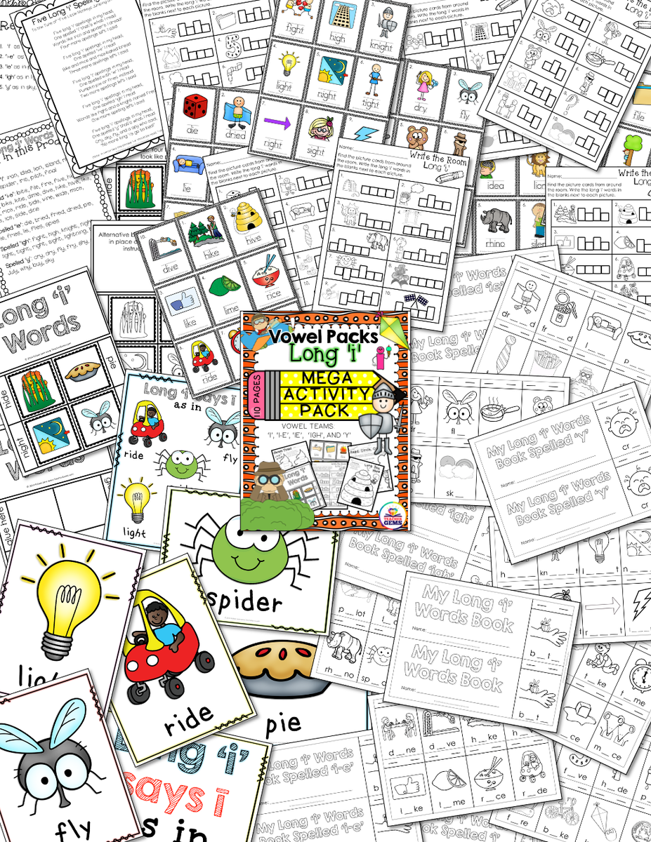Long I - Vowel MEGA Activity Pack – Teacher Gems