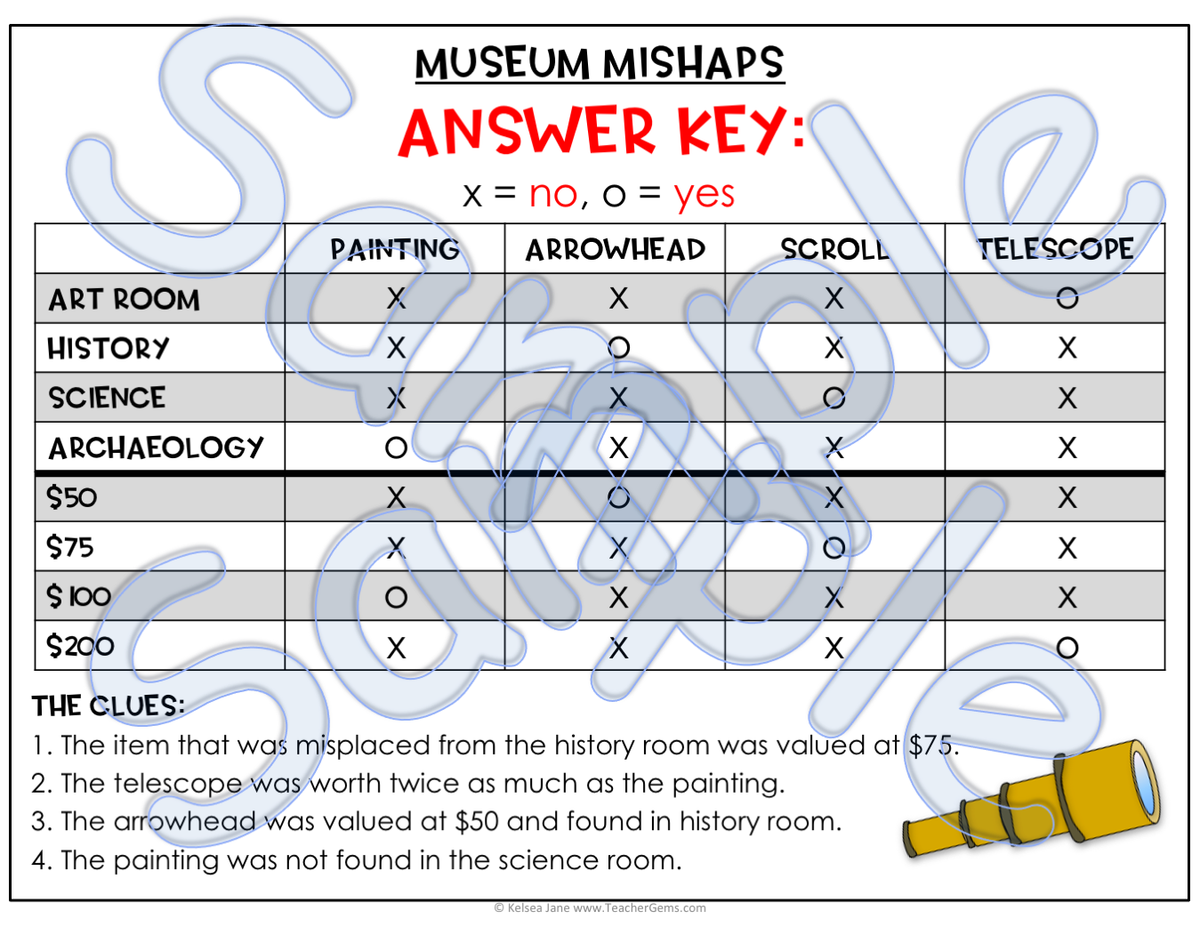 Mystery Theme Logic Puzzles – Teacher Gems