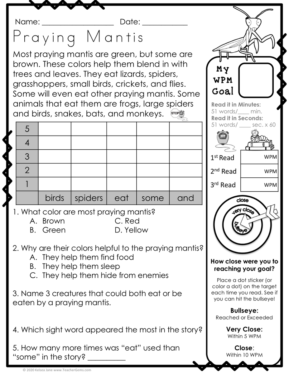 April Reading Passages - Insects, Earth Day, April Showers – Teacher Gems