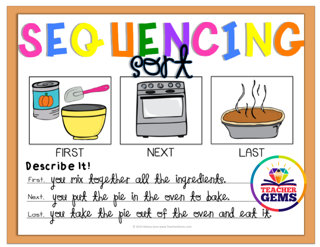 Sequencing Sort Writing Center – Teacher Gems