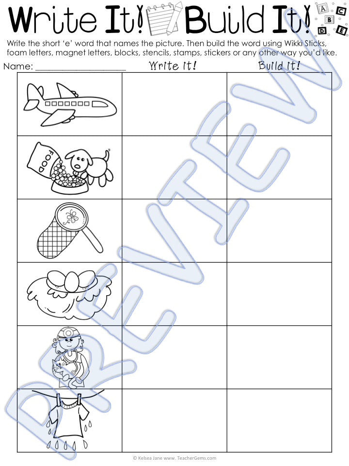 Short E Vowel MEGA Activity Pack – Teacher Gems