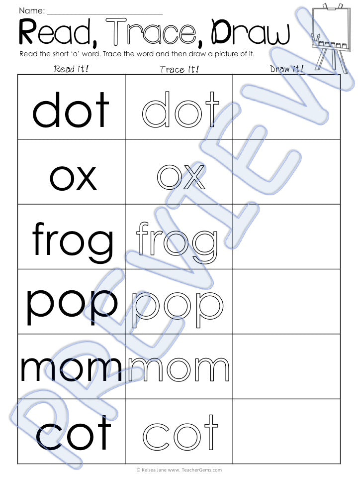 Short O Vowel MEGA Activity Pack – Teacher Gems