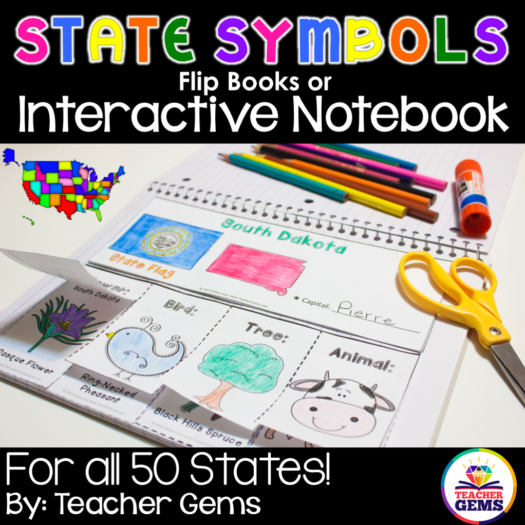 State Symbols Flip Book and Interactive Notebook – Teacher Gems