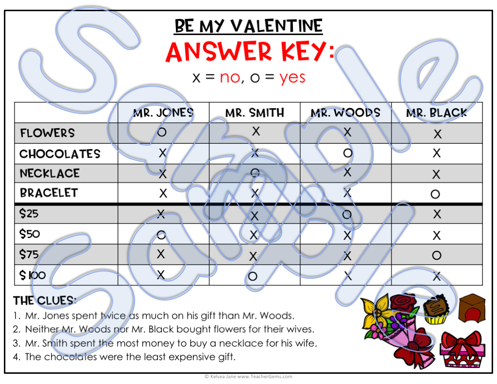 February Logic Puzzles – Teacher Gems