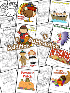 Thanksgiving Color by Number Addition and Subtraction to 10 – Teacher Gems