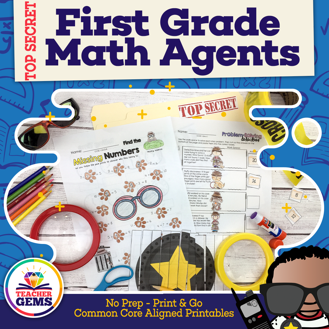 First Grade Math Agents – Teacher Gems