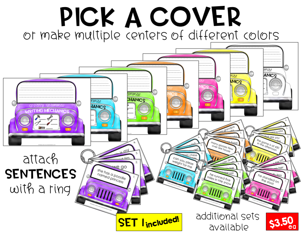 Greasy Grammar Writing Mechanics Writing Center – Teacher Gems